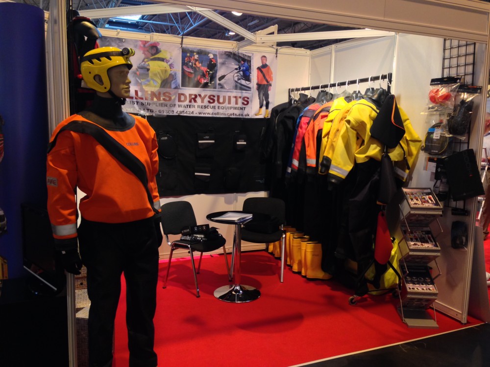 Drysuit Stand at Emergency Services Show 2013 | Collins Nets Ltd
