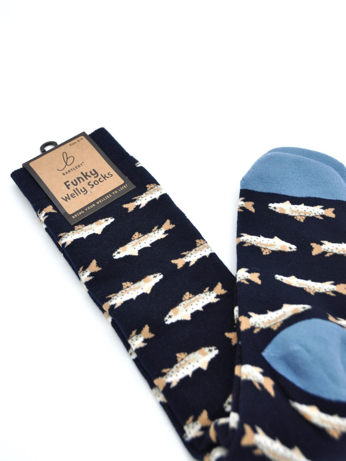 Bartleby Funky Welly Socks - Fishing | Collins Nets