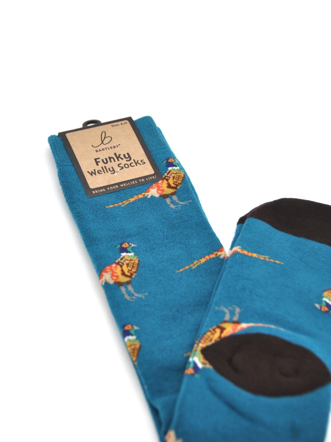 Bartleby Funky Welly Socks - Pheasant | Collins Nets